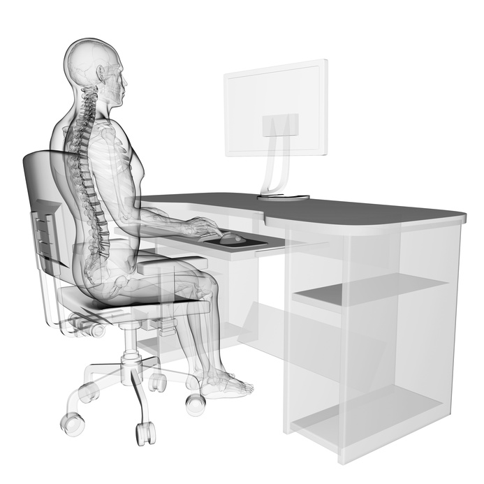 3d rendered medical illustration – correct sitting posture | Institut ...